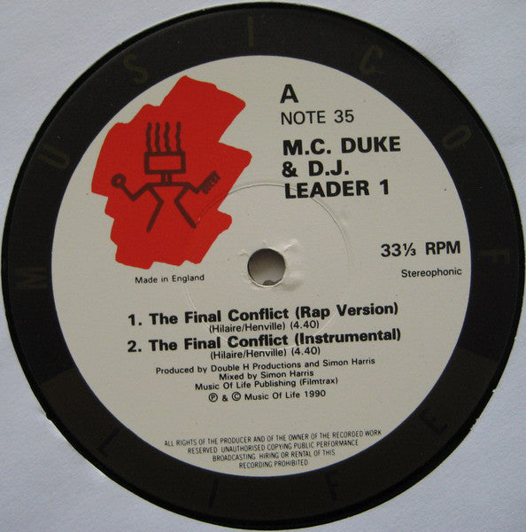 Buy MC Duke & DJ Leader 1 : The Final Conflict / I'm Riffin' 1990 Remix ...