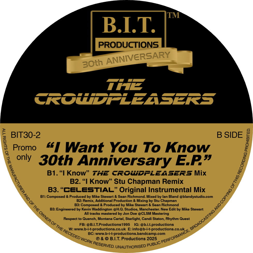 The Crowdpleasers – I Want You To Know 30th Anniversary E.P. - B.I.T P – Defstar