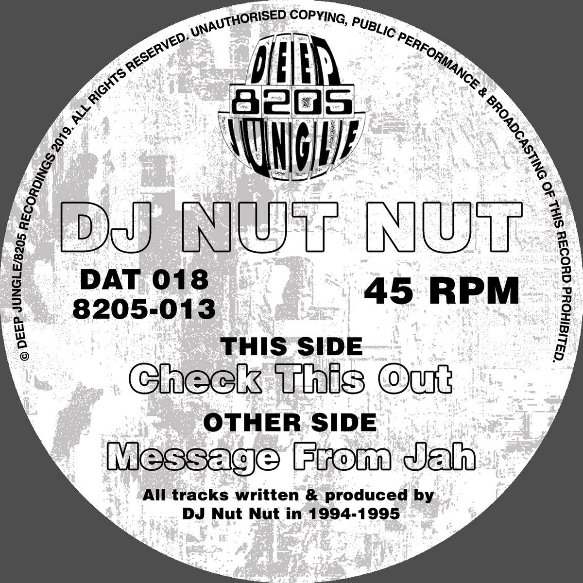 DJ Nut Nut - Deep Jungle - Check This Out EP - DAT018 - 12" Black Viny ...