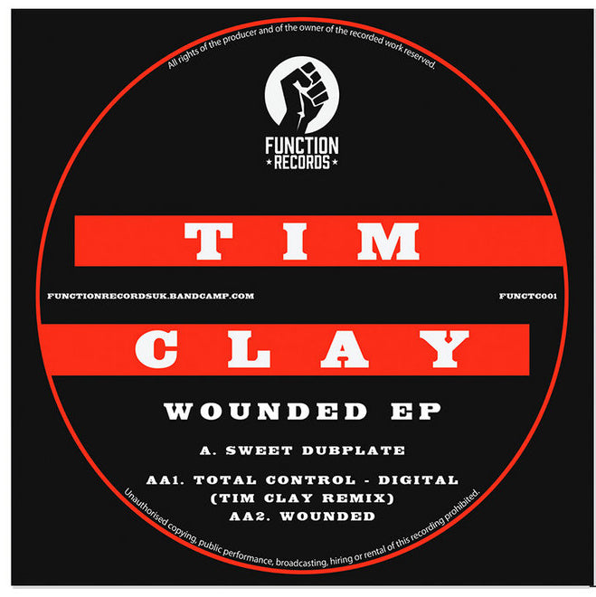 Tim CLAY - Wounded EP- Function Records - FUNCTC 001 - 12" Vinyl – Defstar