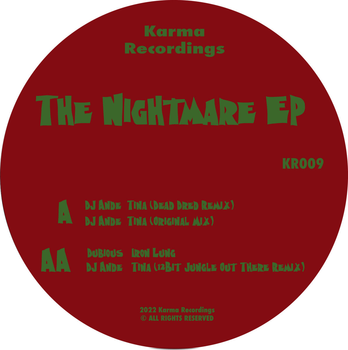 The Nightmare EP - Dead Dred / Dubious / Dj Ande / 12Bit Jungle Out Th ...