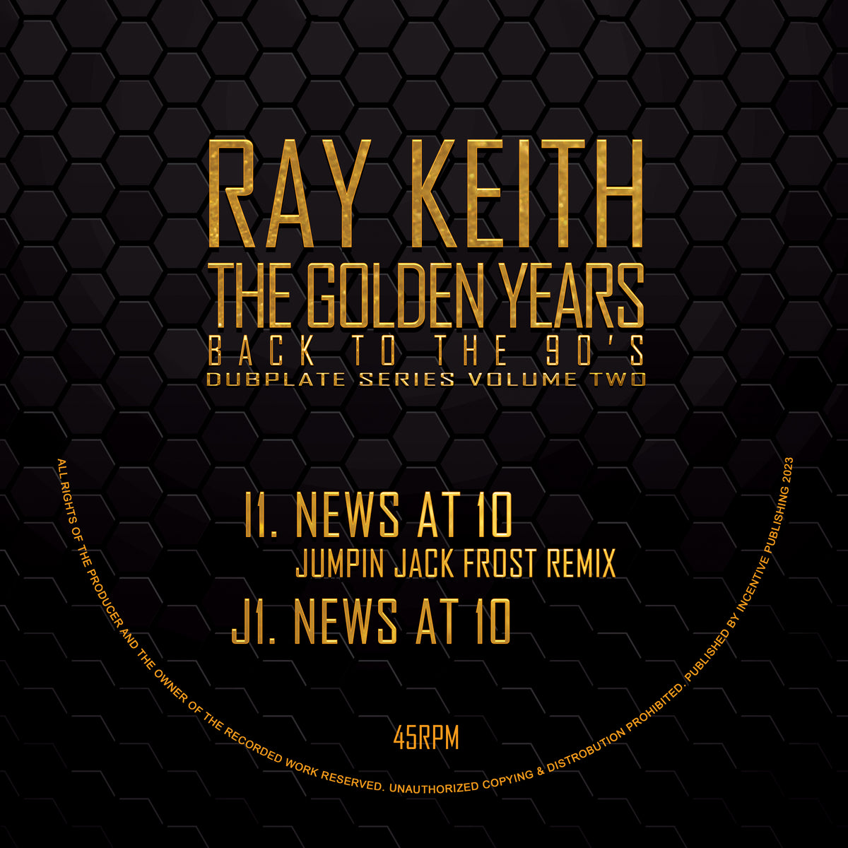 Ray Keith - News At 10 EP - Kniteforce Records - KF279IJ - 12" Black V ...