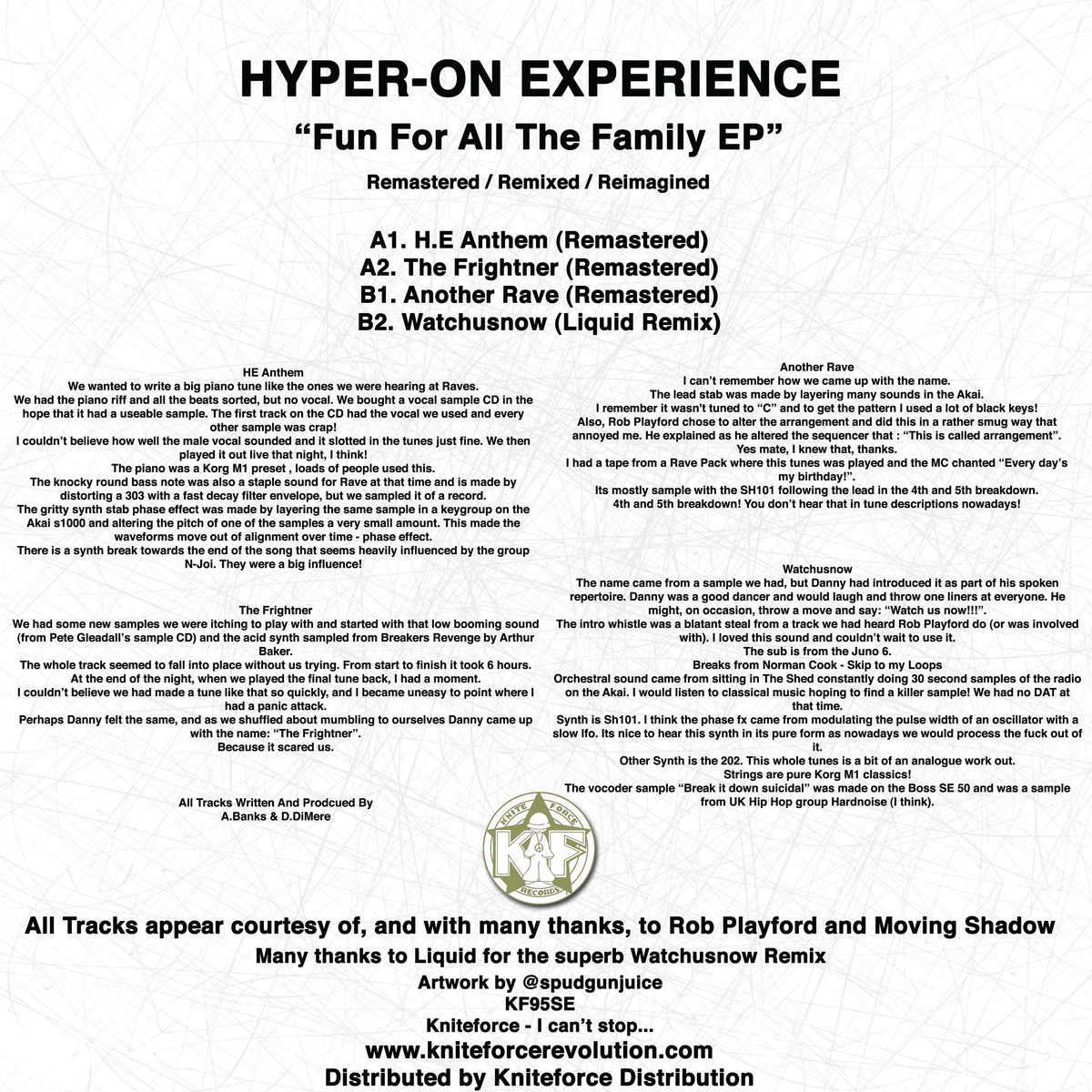 Hyper-On Experience - Fun For All The Family EP - KF095SE - 12" Black ...
