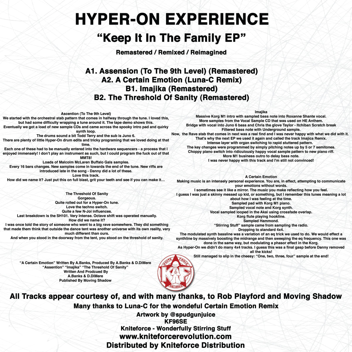 Hyper-On Experience - Keep It In The The Family EP - Kniteforce Record ...