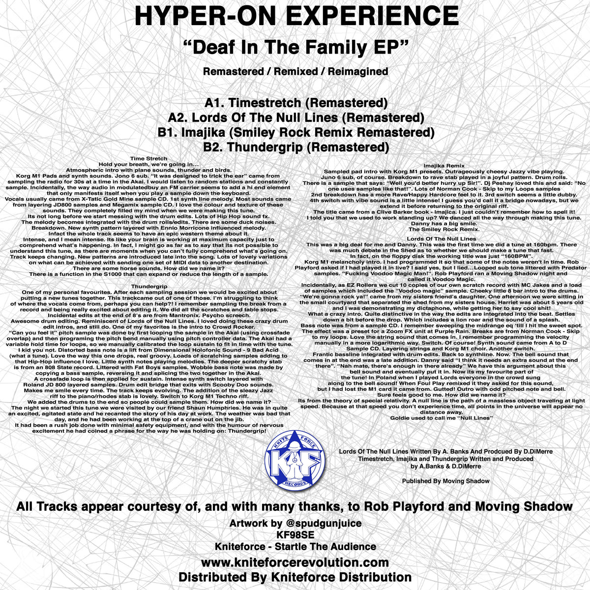 Hyper-On Experience - Deaf In The Family EP - Kniteforce Records - KF0 ...