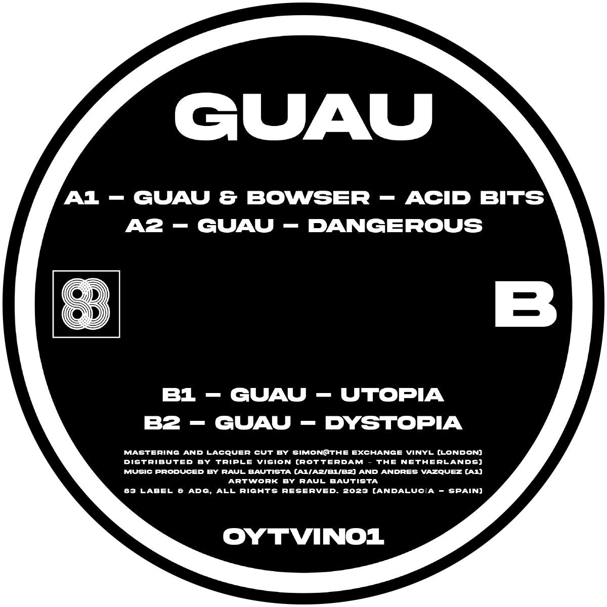 Guau - Guau - 83 Records - 4 track 12" Vinyl - OYTVIN01 - Spanish Brea ...