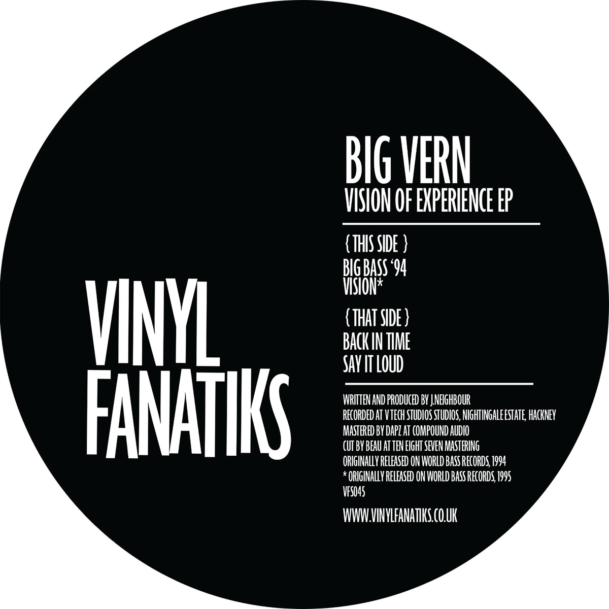 Big Vern – Vision Of Experience EP. – VFS045 - Vinyl Fanatiks - 12" 18 ...